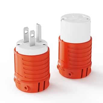 Amazon.com: PLUGTUL Extension Cord Ends Male and Female, Replacement ...
