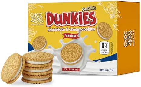 Amazon.com: ChocZero Gluten-Free Vanilla Sandwich Cookies with Creme ...