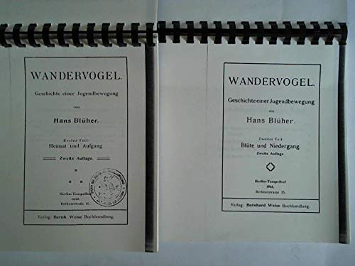 Amazon.co.jp: Wandervogel. Geschichte einer Jugendbewegung. Erster Teil ...