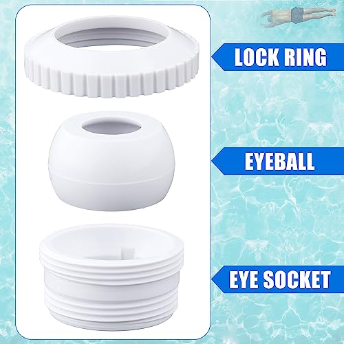 SAVITA 3pcs Pool Jet Nozzles, Practical Flow Eyeball Inlet Jet White ...