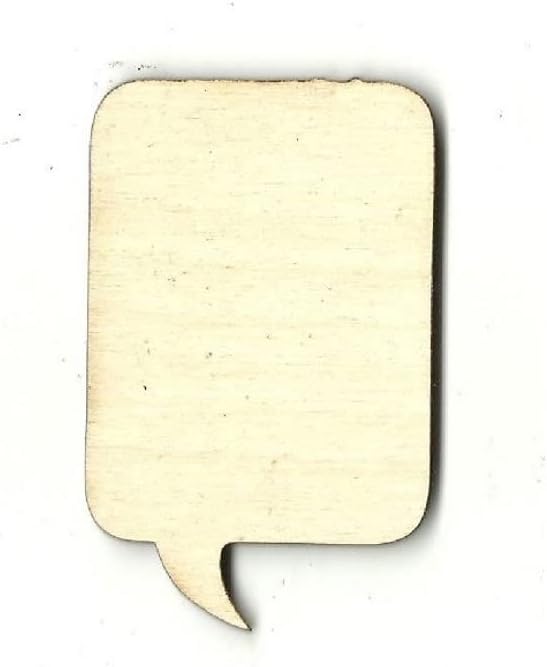 Amazon.com: Unfinished Laser Wood Cutout for Crafts - Word Bubble ...