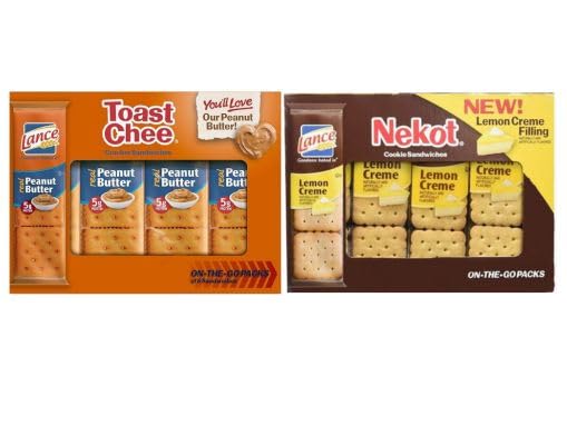 Amazon.com : Lance lemon nekot (6.8 oz) &Toast Chee (5 oz)6 pack of 4 ...