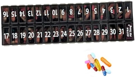 Amazon.com: Once-a Day Monthly Pill Organizer Removable Lid for Easy ...