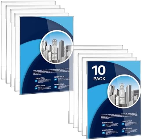 WenYa A4 Clear Acrylic Wall Sign Holder, A4 Frameless Self Adhesive ...