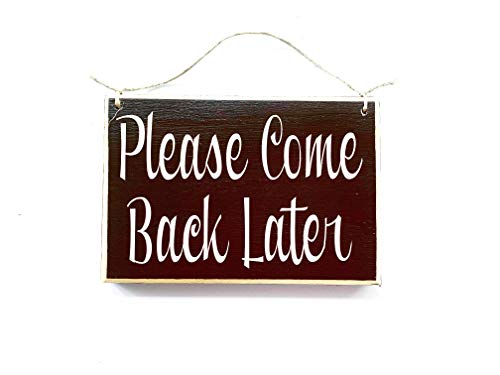 Amazon.com: 8x6 Please Come Back Later Handmade Wood | In Session ...