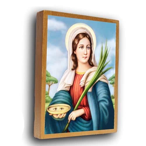 Amazon.com: Lucia of Syracuse, St Lucy statue, Saint Lucy icon, Saint ...