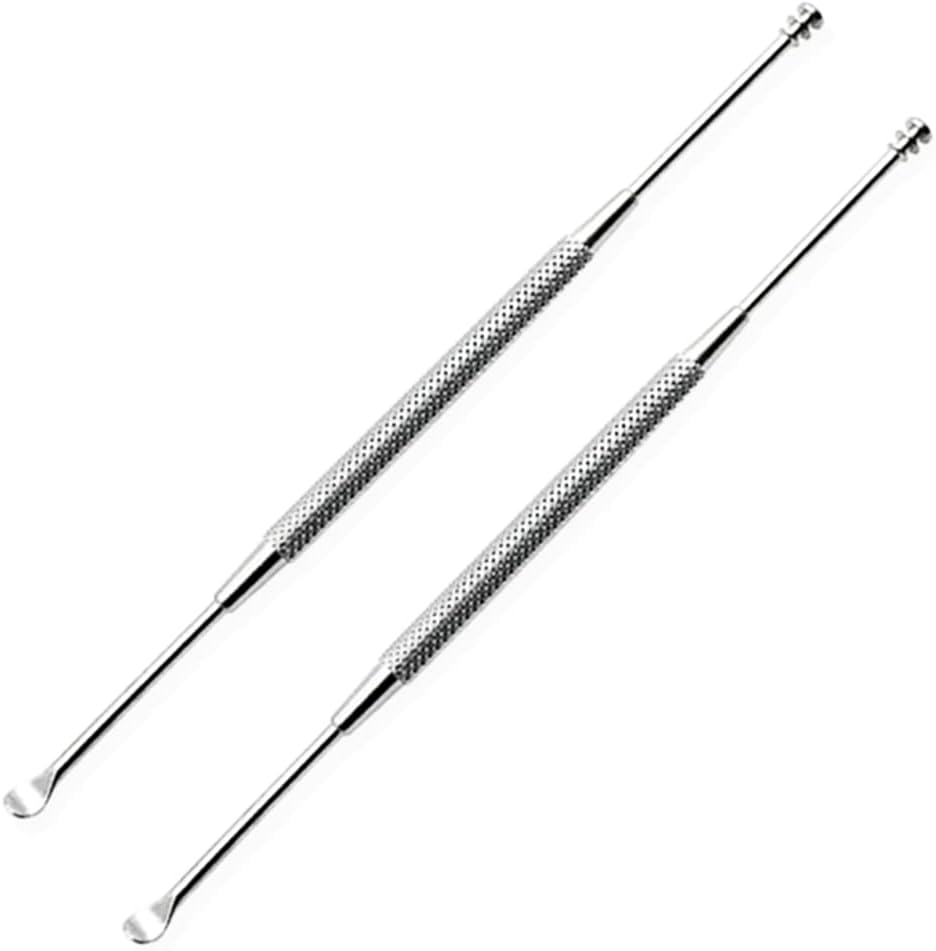 Amazon.com: Luxxii 2 Pack - Stainless Steel Ear Spoon Portable Double ...