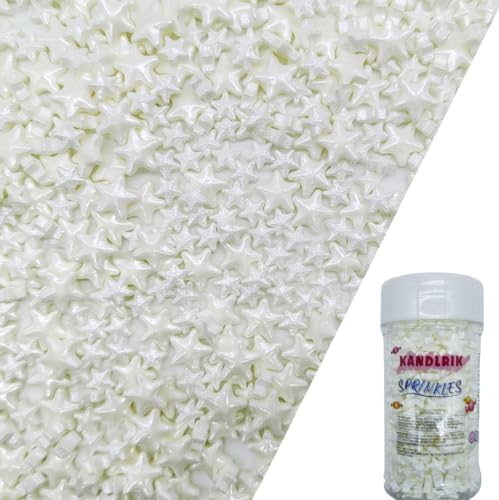 Amazon.com: Mixed Size White Stars Sprinkles Edible Stars Cake ...