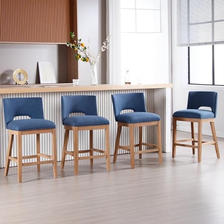 Farmhouse Bar Stools Set of 4, 26 Counter Height Bahrain | Ubuy