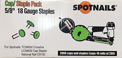 Amazon.com: Spotnails Cap and Staple Pack 3/8" Crown 5/8" Leg (136025 ...
