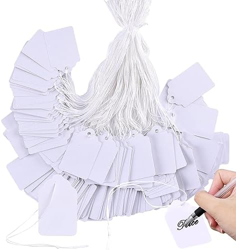 1100 pcs Marking Tags Price Tags 1.18" x 1.89" White Smooth Surface ...