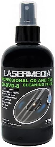 Amazon.com: CD DVD Cleaning Solution Fluid (Not a Scratch Remover) 8 ...