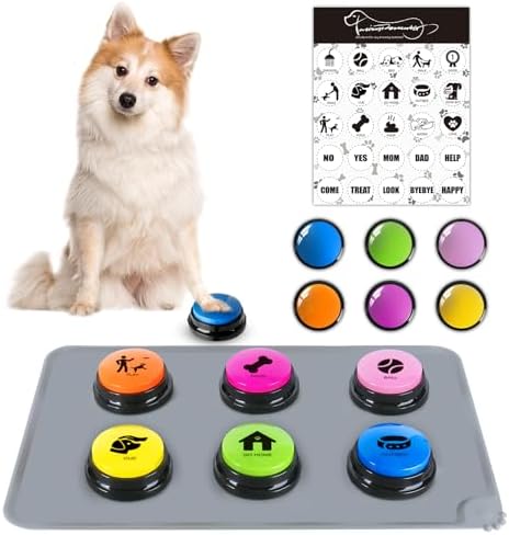 Dog Buttons for Communication and Training, 6 Pack Recordable Dog ...