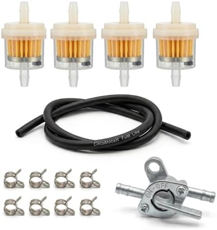 Amazon.com: 3/16" Fuel Line Gas Filter Kits, 5mm Fuel Hose Inline Fuel ...