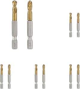 Amazon.co.jp: 髙儀(Takagi) EARTH MAN ショート鉄工ドリル 6.0mm 2本組 6.35mm 六角軸 ショートサイズだからブレにくい 位置決めしやすい 加工箇所が ...