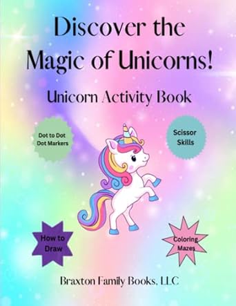 Discover the Magic of Unicorns! Unicorn Activity Book | Amazon.com.br