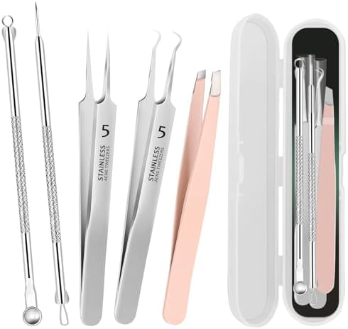 Amazon.com: TsMADDTs Blackhead Remover Tools and Ingrown Hair Tweezers ...
