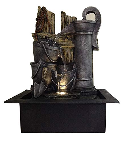 E-JUMBO Designer Table Top Indoor Water Fountain with 2 Steps Waterfall ...
