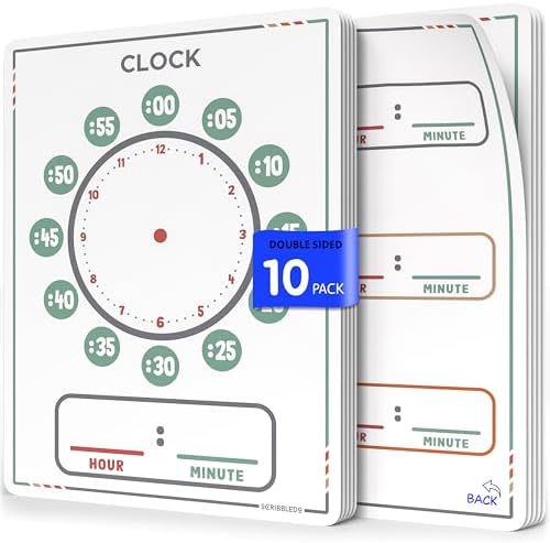 Amazon.com: Learning Resources Write & Wipe Clocks Classroom Set - 25 ...