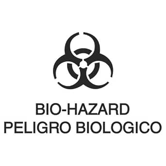 Rubbermaid fgcl1 Zweisprachige Biohazard Inhalt Zuordnung Label ...