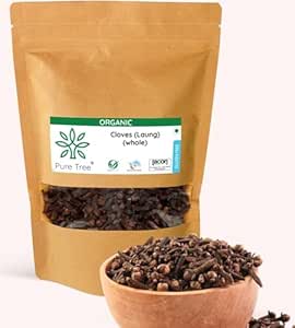 Pure Tree Certified Organic Laung | 100 Gm | Organic Cloves Whole | Lavang Whole Spices ...