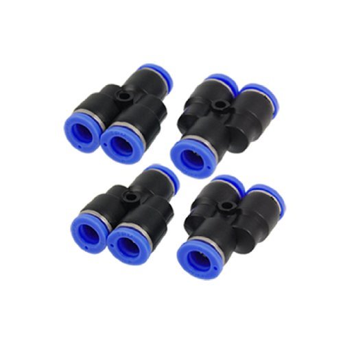 4 Pcs 6mm Y Union Tube Push in to Connect Pneumatic Fittings : Amazon ...