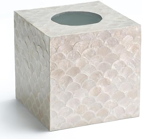 Amazon.com: CHI AN HOME 5.8” Capiz Tissue Box Cover, Square Decorative ...