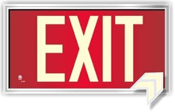 Red Glow-in-The-Dark Exit Sign with Wall (Back) Mount Frame - Amazon.com