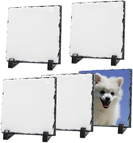 Amazon.com: 5 Pack Sublimation Slate Blanks Custom Stone Slate Picture ...