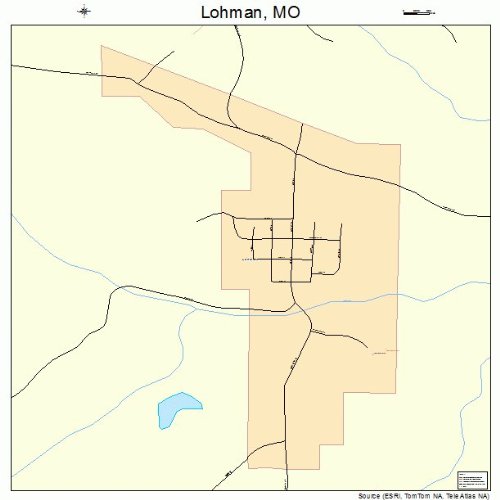 Large Street & Road Map of Lohman, Missouri MO - Printed poster size ...