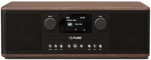 Pure Classic C-D6 DAB+/FM Radio with CD-Player, Coffee Black/Walnut ...