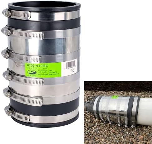 Amazon.com: Fernco P44U-405 4-in. Service Weight Cast Iron Hub to 4-in ...