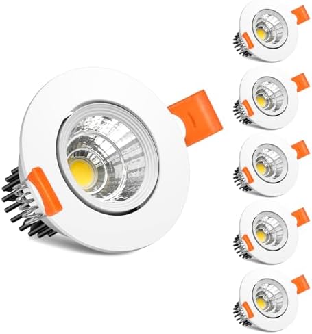 2 Inch LED Recessed Lighting, 3W Dimmable LED Downlight, 5000K Daylight ...