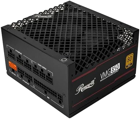 Amazon.com: Rosewill VMG 850W 80+ Gold, ATX 3.0 & 3.1 Compatible, Full ...