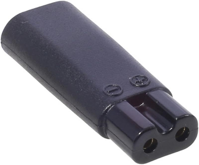 Amazon.com: Adaptador de corriente tipo C a 2 pines 5V USB C Plug a 2 ...