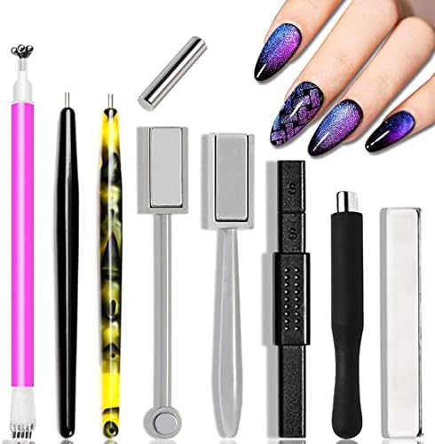 Amazon.com: Andibro 14Pcs Nail Magnet Tool Set Double-Head Flower ...
