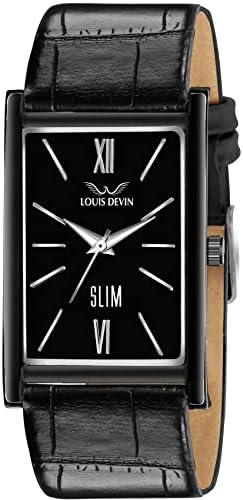 LOUIS DEVIN Black Silicone Strap Analog Wrist Watch for Men (Black Dial ...