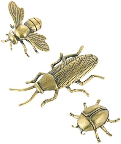 Amazon.com: SnowOwl 4PCS Vintage Brass Gold Bee Beetle Decorations ...
