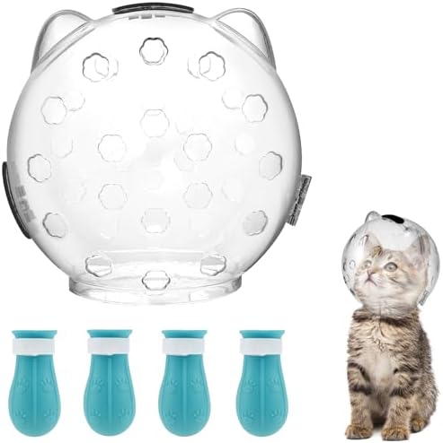 Amazon.com : VMBQRTI Cat Muzzle for Grooming, Breathable Transparent ...