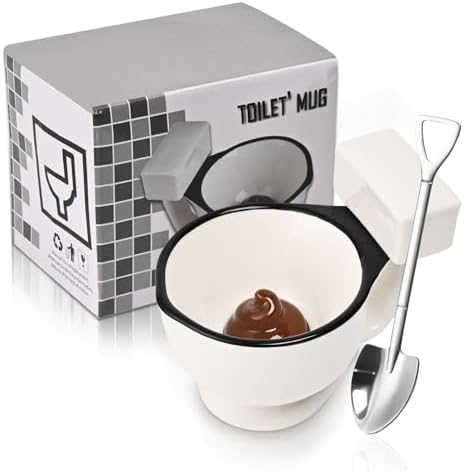 Amazon.com: EWCEFIC Toilet Mug - Funny Coffee Cup for Men, Women ...