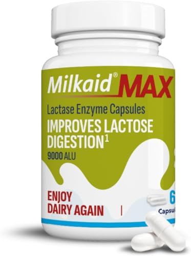 Amazon.com: Milkaid Max Capsules for Lactose Intolerance Relief with ...