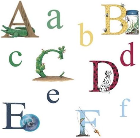 Amazon.com: Alphabet Letters 73pc Self-Stick Wall Accent Stickers Set ...