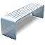 ETKIN Outdoor Garden Benches, Backless Metal Bench, Metal Garden Bench ...