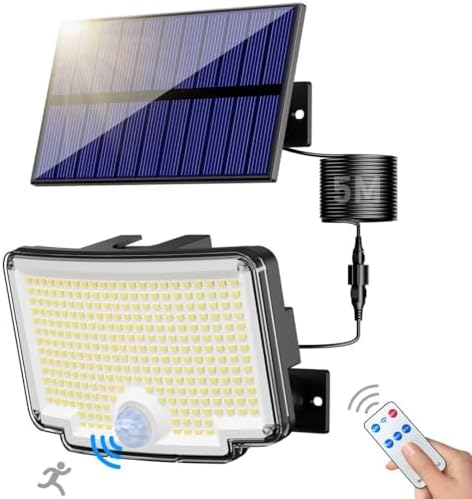 Solar Motion Sensor Light Outdoor - 310 LED/3 Modes Solar Flood Lights ...