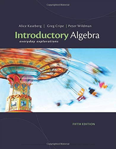 Introductory Algebra: Everyday Explorations: Kaseberg, Alice, Cripe ...