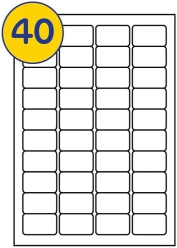 SmithPackaging A4 Self Adhesive Address Labels, 40 Labels Per Sheet ...