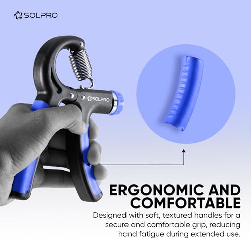 Solpro FirmFlex Adjustable Hand Grip Strengthener for Men & Women | Adjustable 5 to 60 kg ...