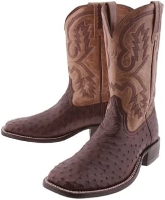 Amazon.com | Ariat Men's Latigo Full-Quill Ostrich Antique Tabac Full ...