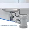Amazon.com: Kitchen Sink Drain Pipe Adapter, Versatile Y-Shaped ...