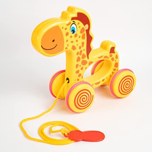 Buy Ratna's Gary The Giraffe Pull Along Toy | Walk & Play Toy for Infant and Preschool Kids Age ...